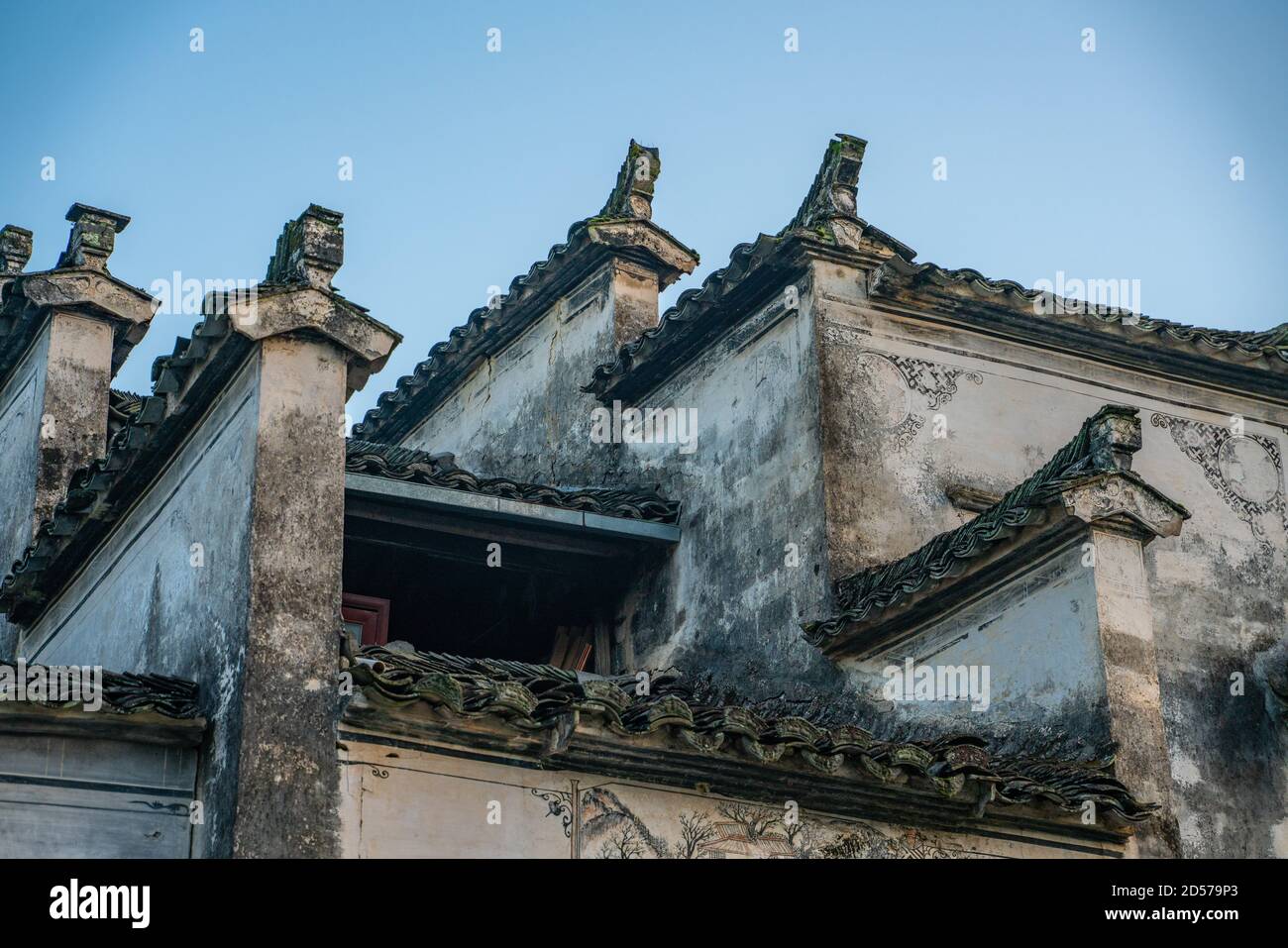Sunrise view of the architectures in Xidi village,a historic Chinese ...