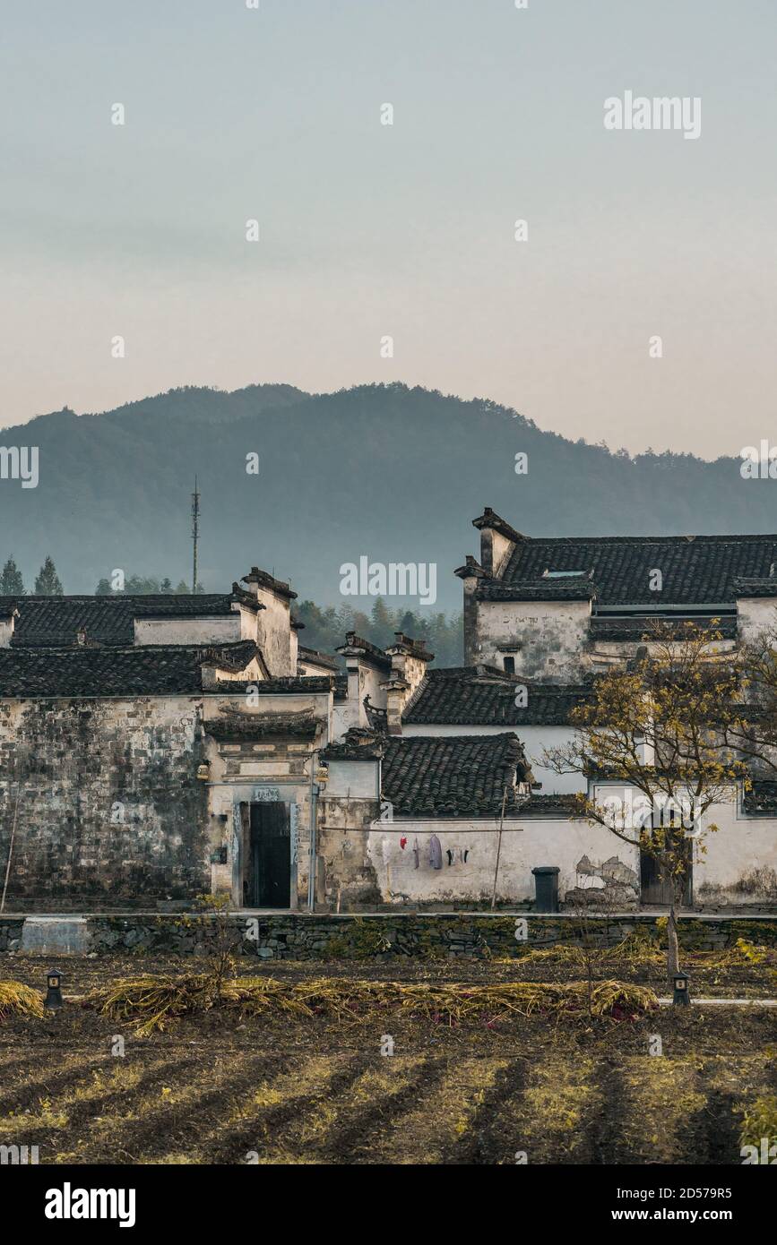 Sunrise view of the architectures in Xidi village,a historic Chinese ...