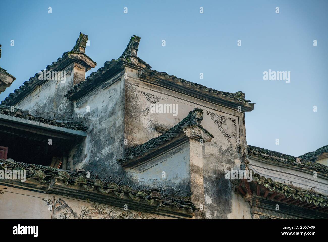 Sunrise view of the architectures in Xidi village,a historic Chinese ...