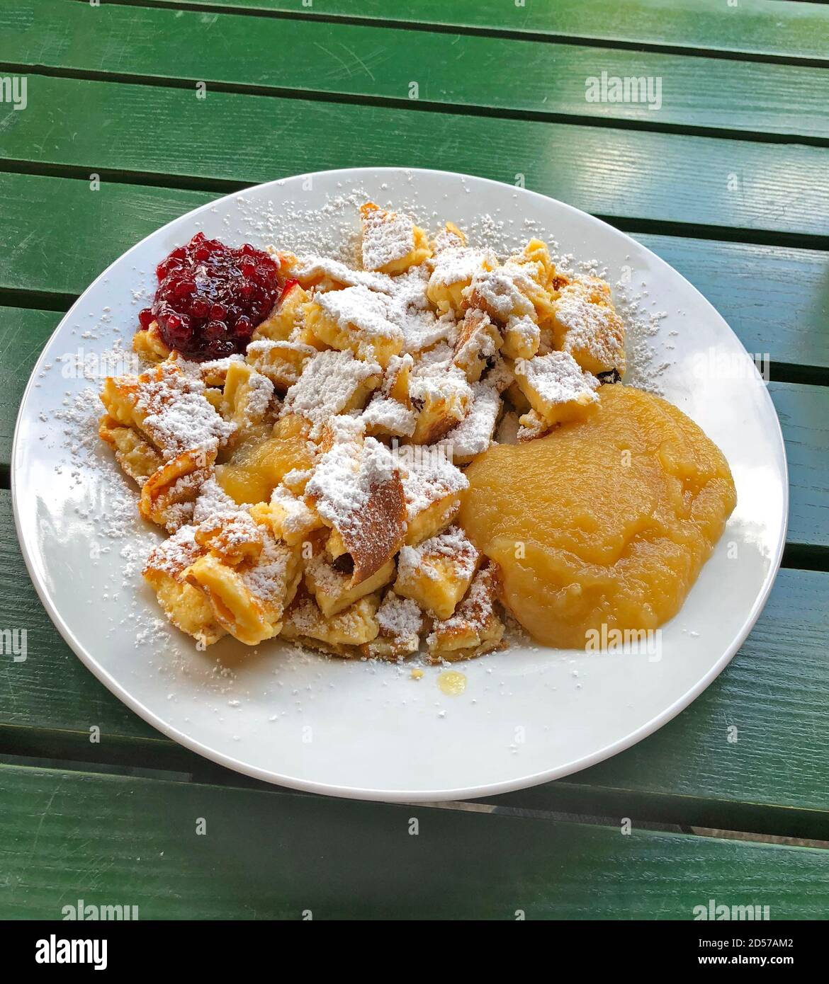 The traditional austrian dish Kaiserschmarrn, a sort of sweetened ...