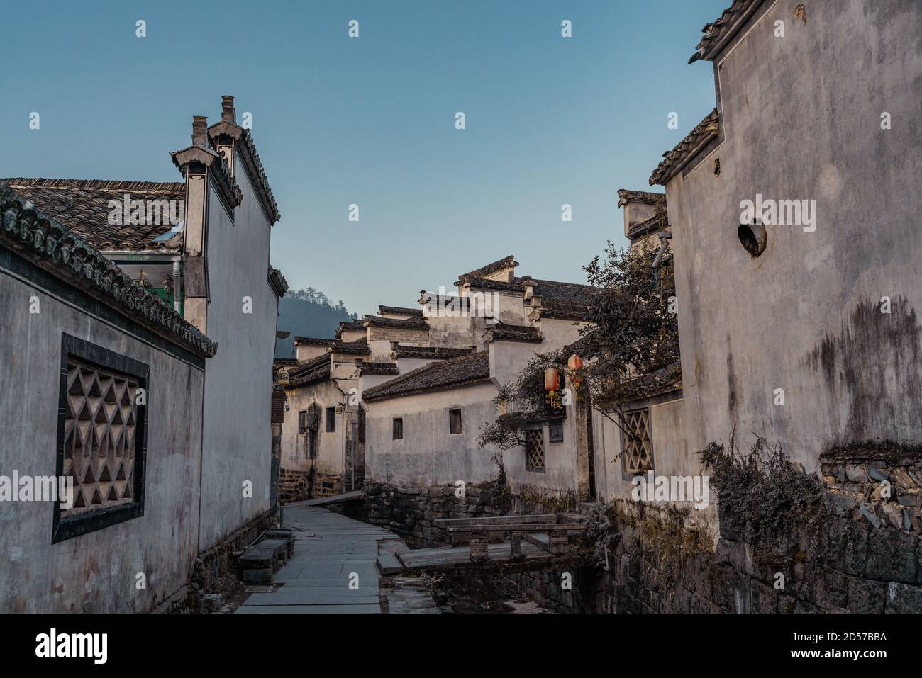 Sunrise view of the architectures in Xidi village,a historic Chinese ...