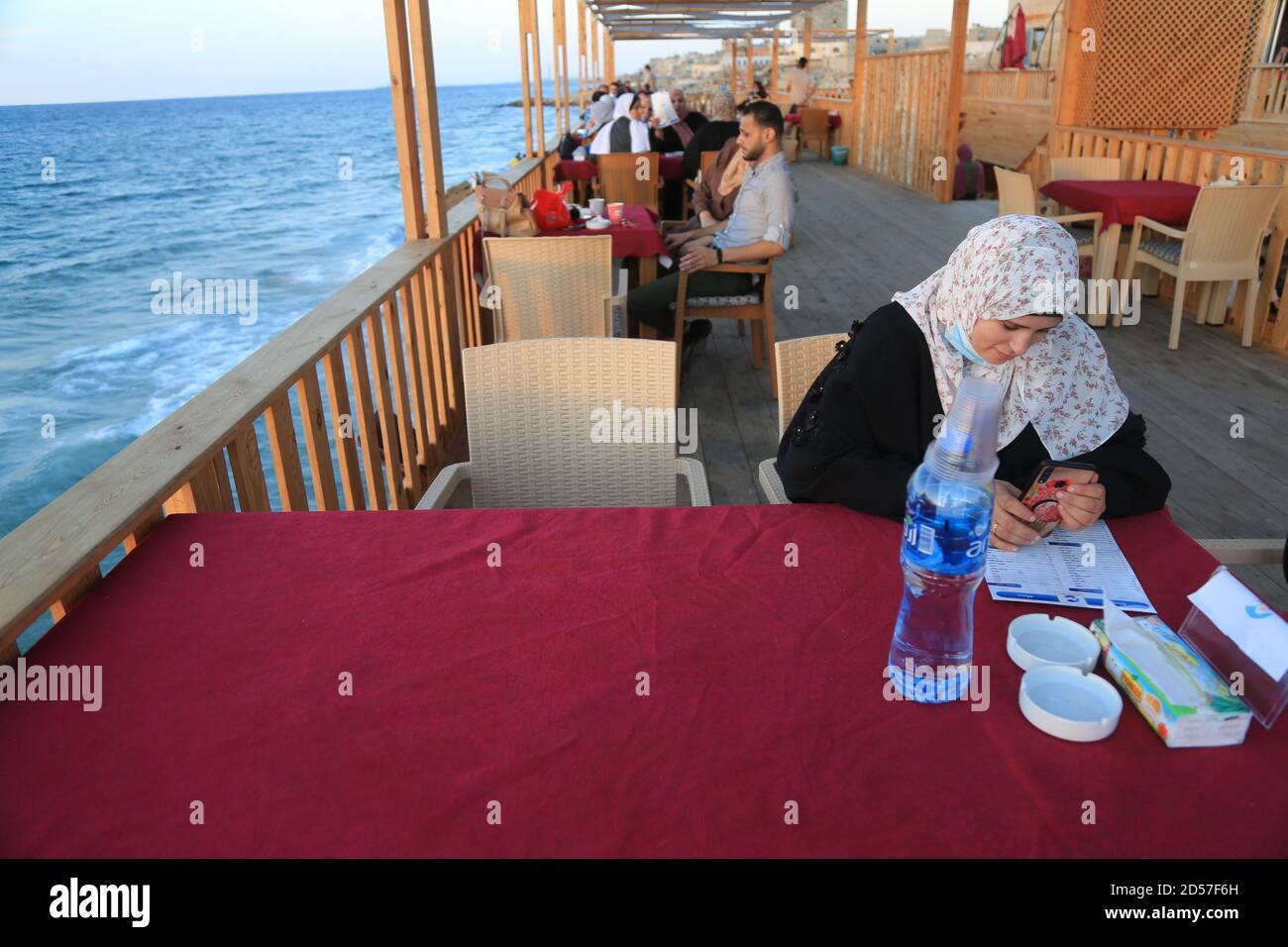Gaza City, The Gaza Strip, Palestine. 12th Oct, 2020. Palestinians at ...