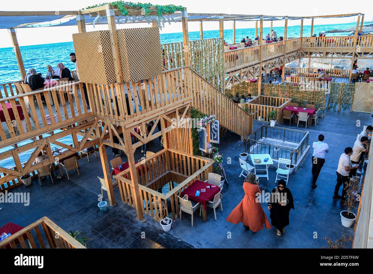 Gaza City, The Gaza Strip, Palestine. 12th Oct, 2020. Palestinians at ...