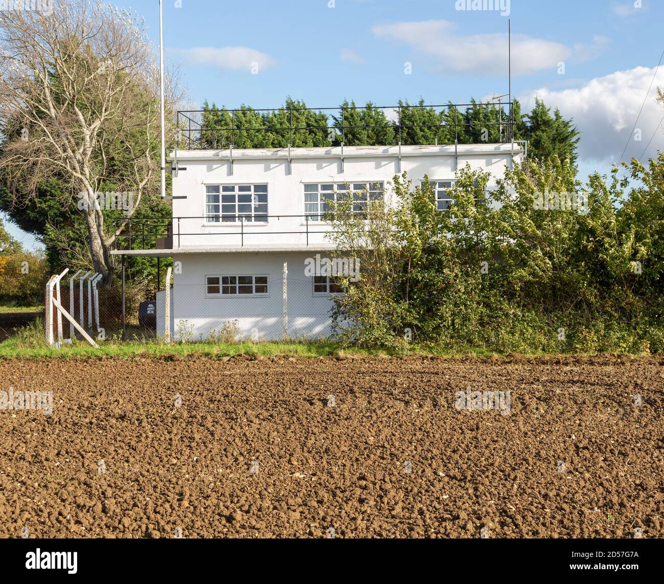 Control tower built 1942 former RAF station Hadstock Little Walden ...