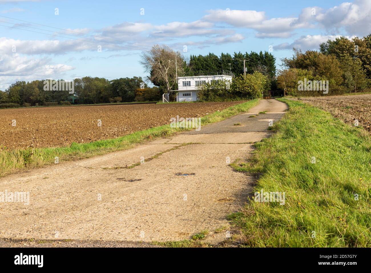 Control tower built 1942 former RAF station Hadstock Little Walden ...