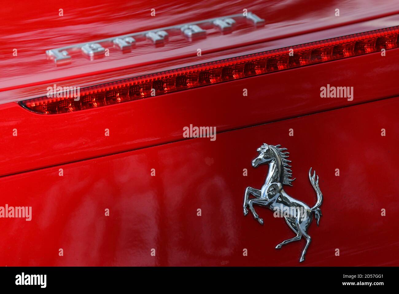 Ferrari luxury, red car Port de Saint Tropez, France - Oct 11, 2020 ...
