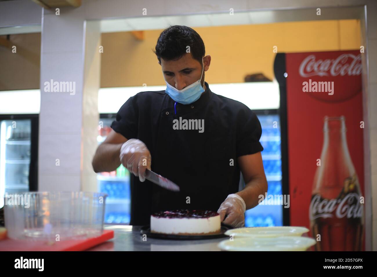 Gaza City, The Gaza Strip, Palestine. 12th Oct, 2020. A Palestinian ...