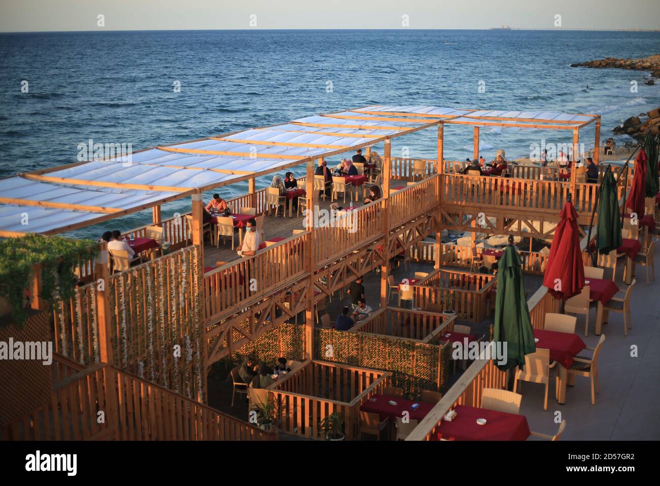 Gaza City, The Gaza Strip, Palestine. 12th Oct, 2020. Palestinians at ...