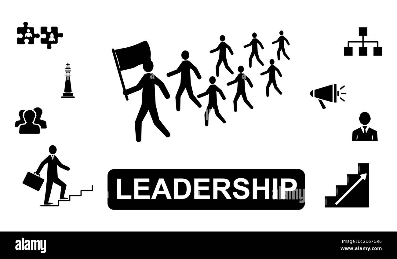 Illustration of a leadership concept Stock Photo - Alamy