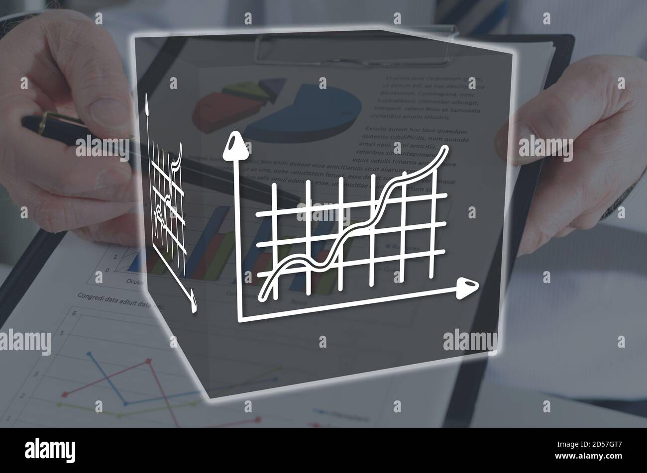 Business analysis concept illustrated by a picture on background Stock ...