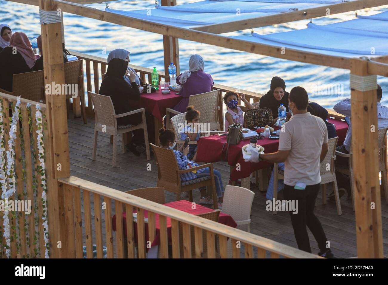 Gaza City, The Gaza Strip, Palestine. 12th Oct, 2020. Palestinians at ...