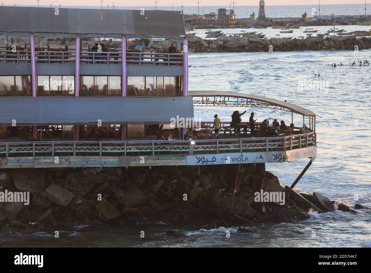 Gaza City, The Gaza Strip, Palestine. 12th Oct, 2020. Palestinians at ...