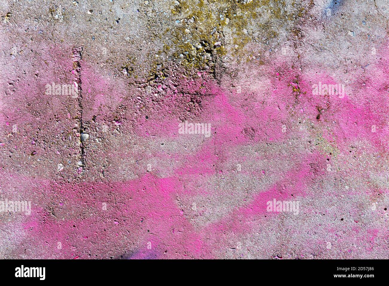 Abstract concrete, weathered with cracks and scratches. Landscape style ...