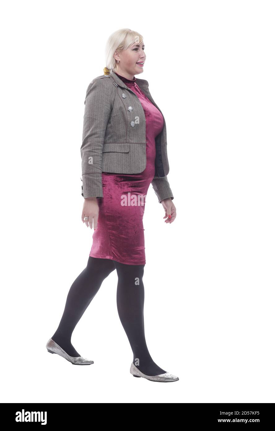 full- length . attractive young woman striding forward Stock Photo - Alamy