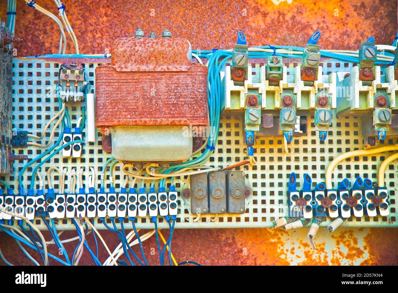 Old electrical panel of an abandoned factory Stock Photo - Alamy