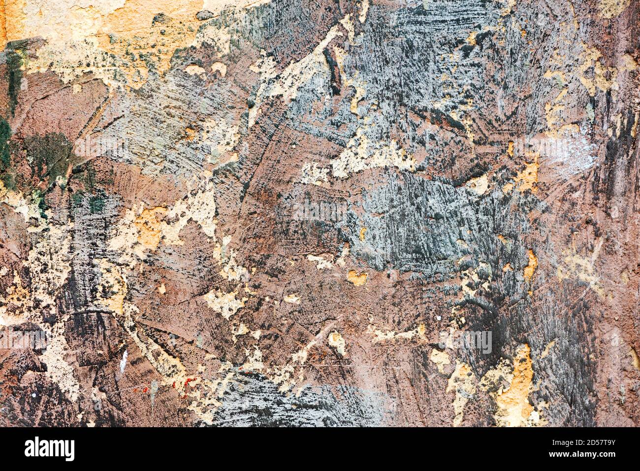 Abstract concrete, weathered with cracks and scratches. Landscape style ...