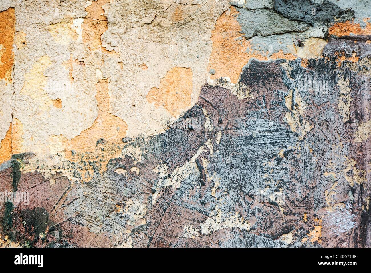 Abstract concrete, weathered with cracks and scratches. Landscape style ...