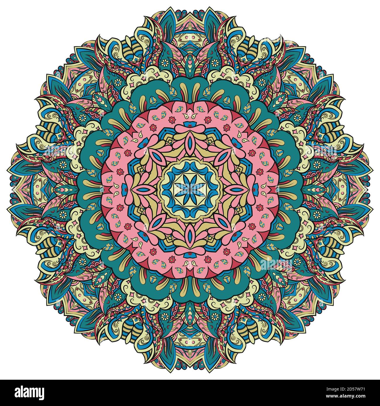 Mandala, tracery wheel mehndi design Stock Vector Image & Art - Alamy