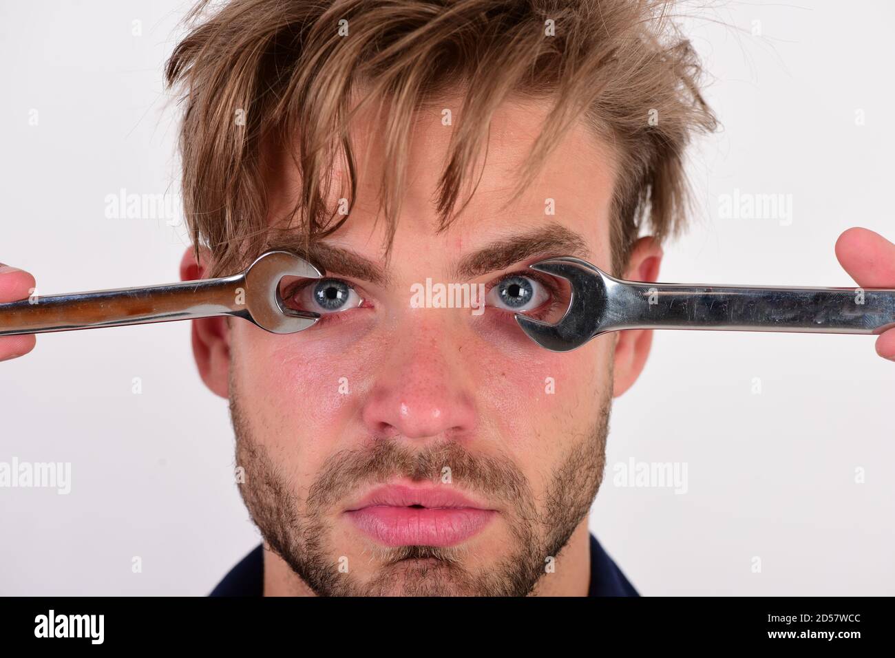 Maintenance and repairing concept. Spanner instruments for fixing or ...