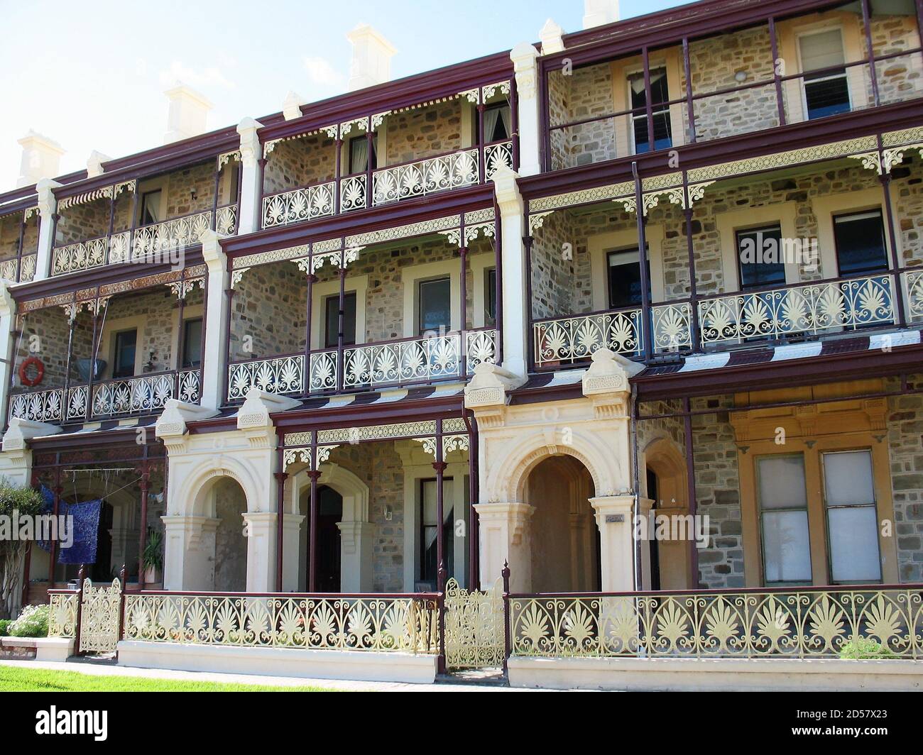 Victorian bluestone and sandstone three story terrace houses in ...