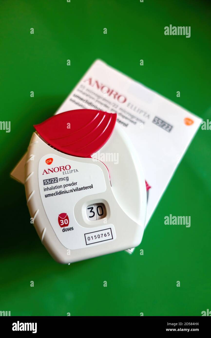Umeclidinium Vilanterol inhaler powder Stock Photo - Alamy