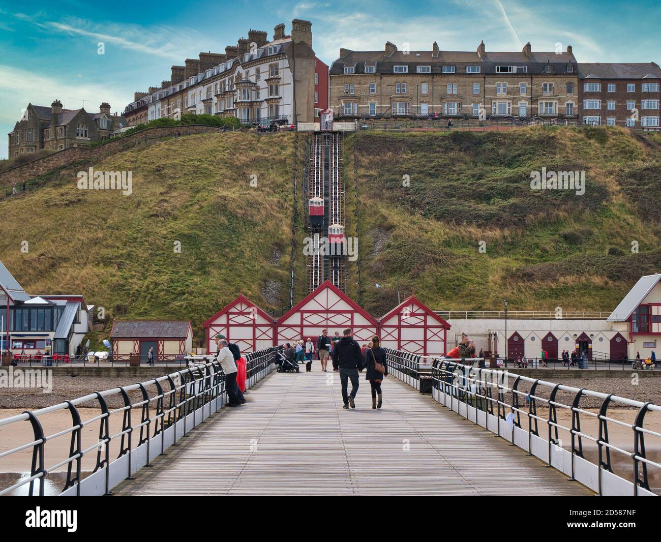From the end of the Grade 2 listed pier at Saltburn-by-the-Sea, looking ...