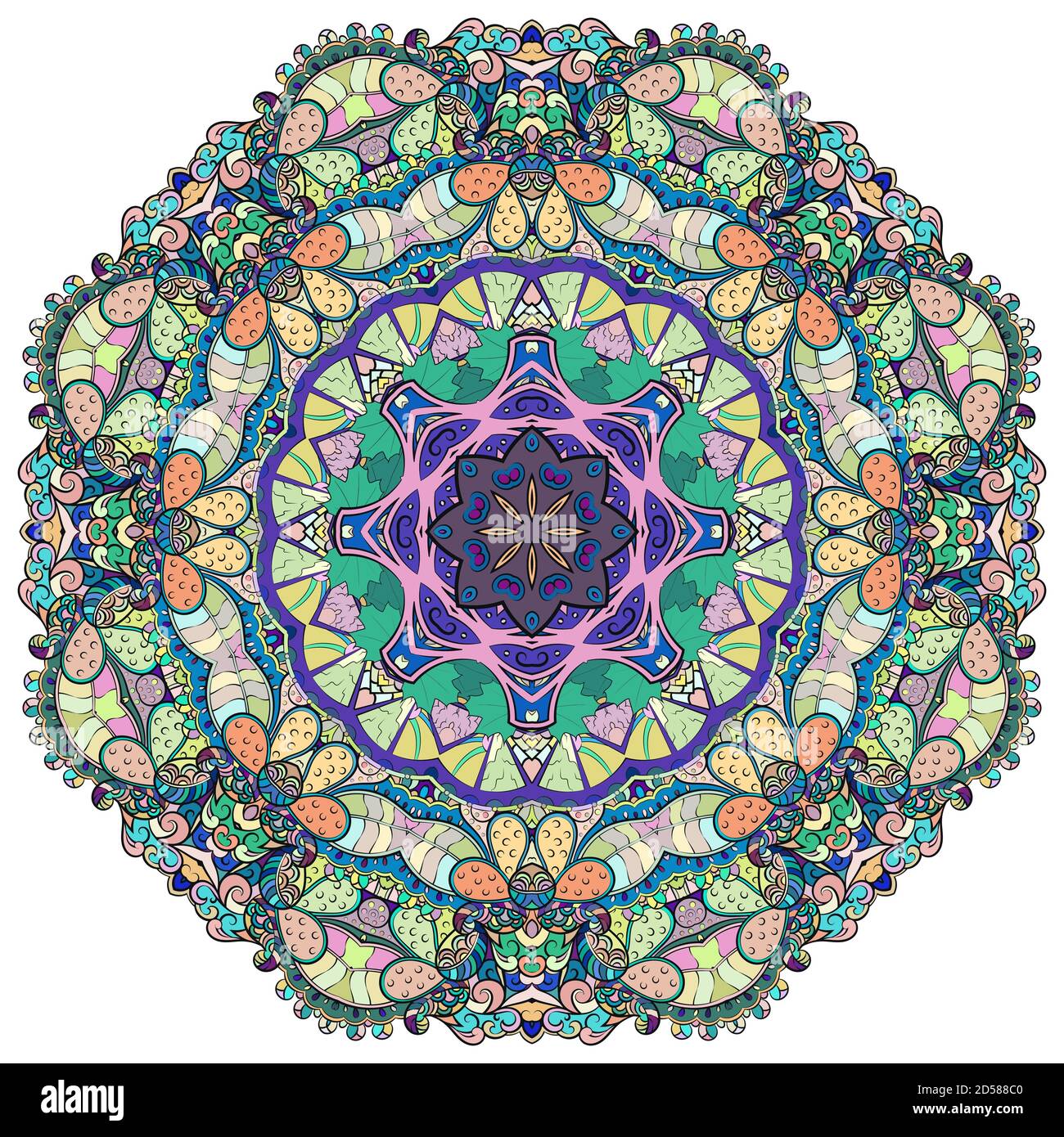 Mandala, tracery wheel mehndi design Stock Vector Image & Art - Alamy