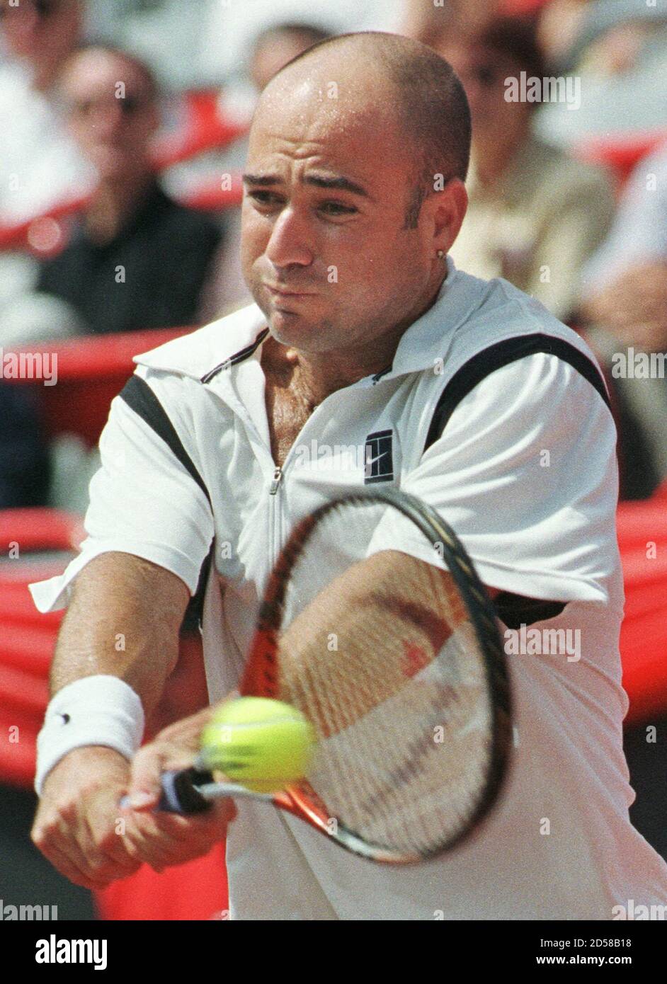 Andre Agassi Returns A Backhand High Resolution Stock Photography and ...