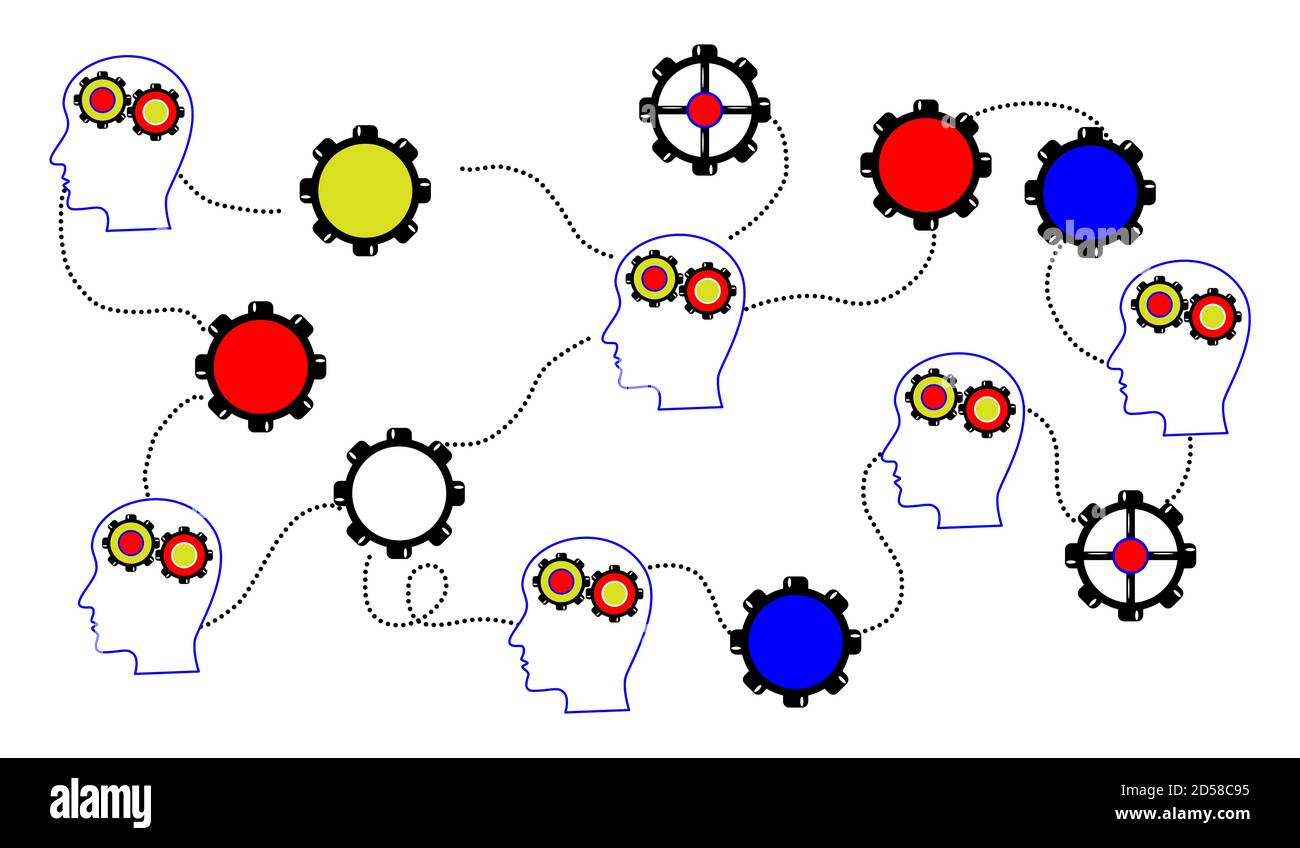 Illustration of a brainstorming concept Stock Photo - Alamy