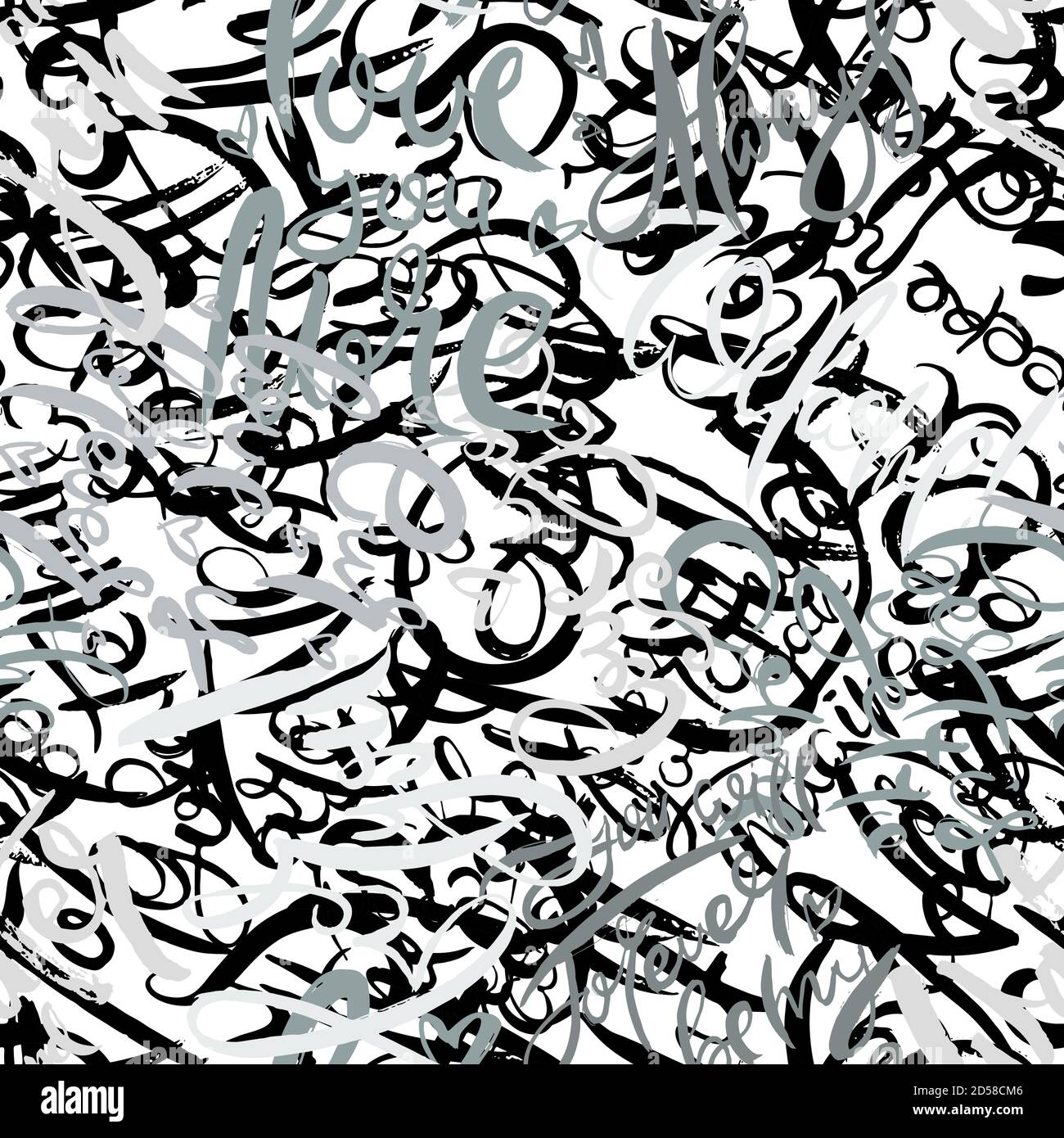 Graffiti background seamless pattern. Hand style tagging. Vandal vector ...