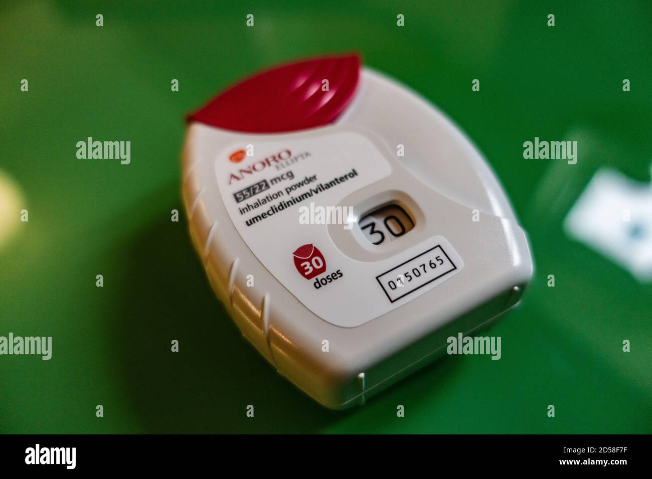 Umeclidinium Vilanterol inhaler for metered powder measured dose Stock ...