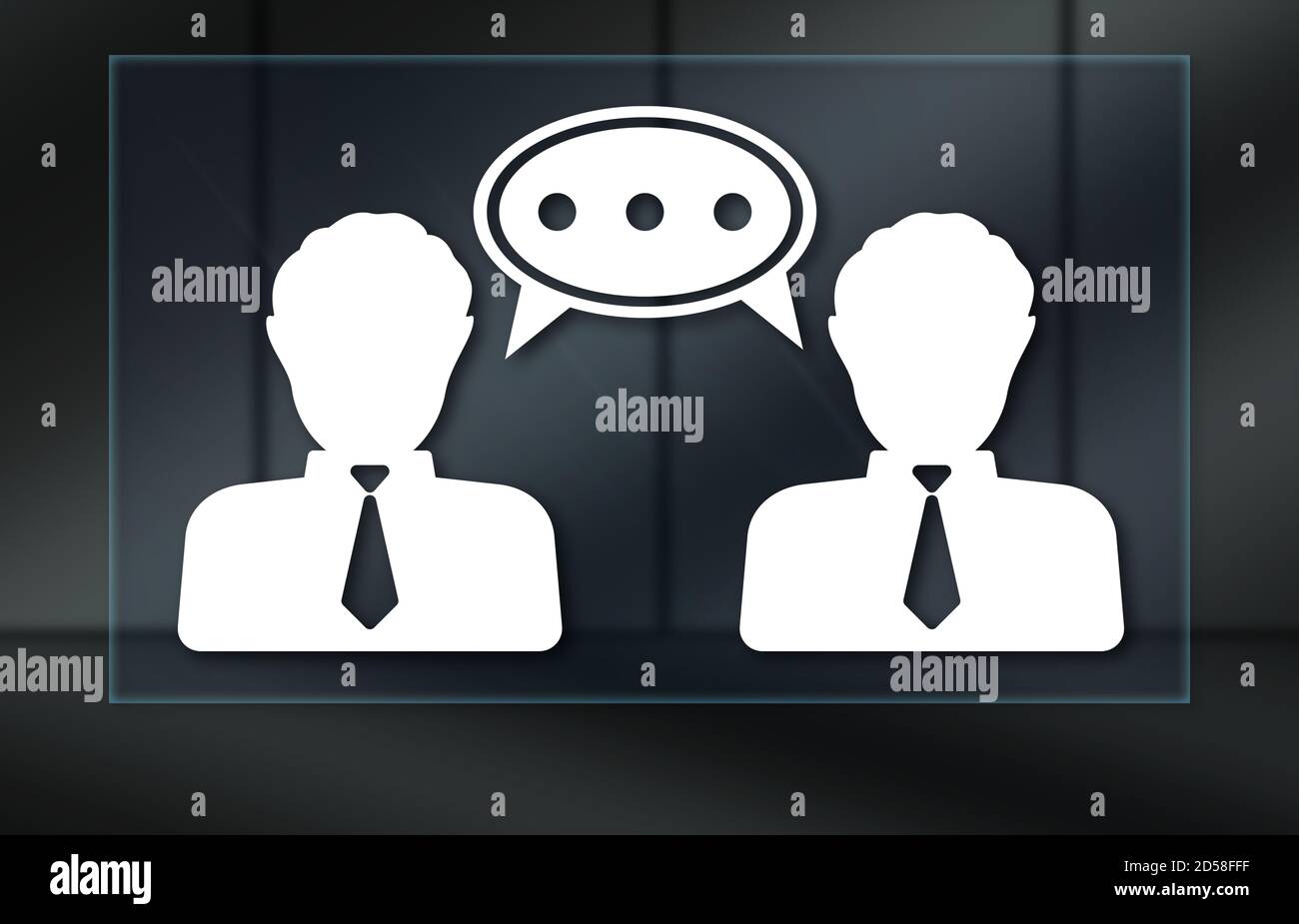 Dialogue concept on dark background Stock Photo - Alamy