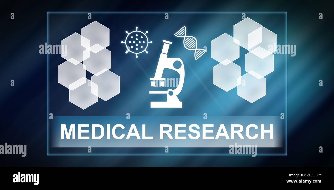Illustration of a medical research concept Stock Photo - Alamy