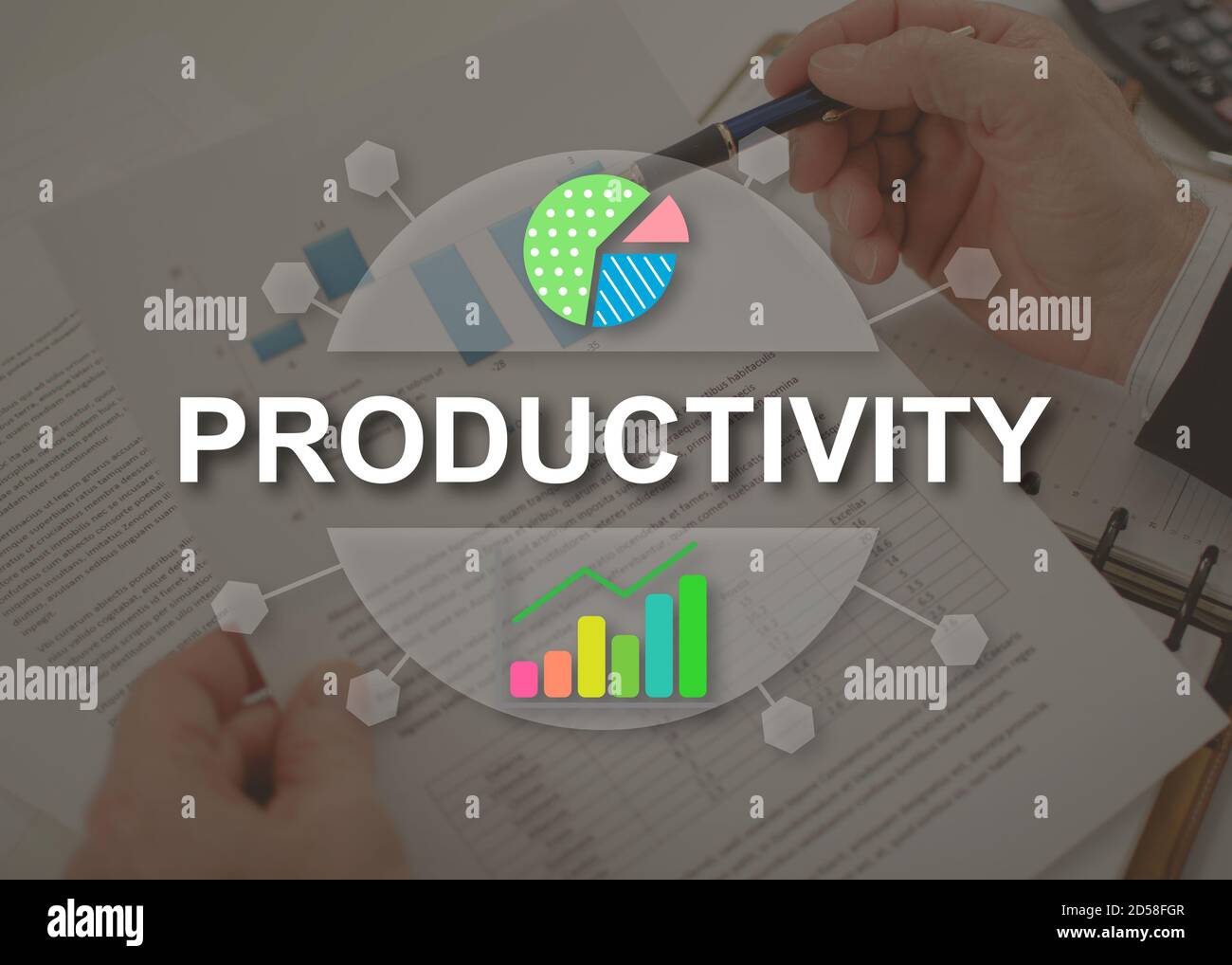 Productivity concept illustrated by a picture on background Stock Photo ...