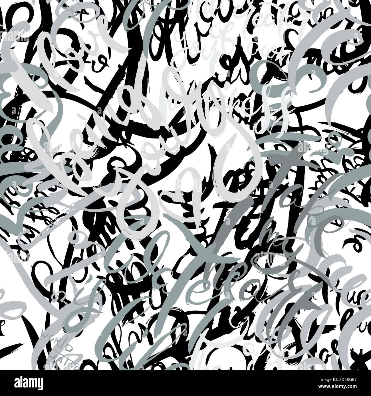 Graffiti background seamless pattern. Hand style tagging. Vandal vector ...