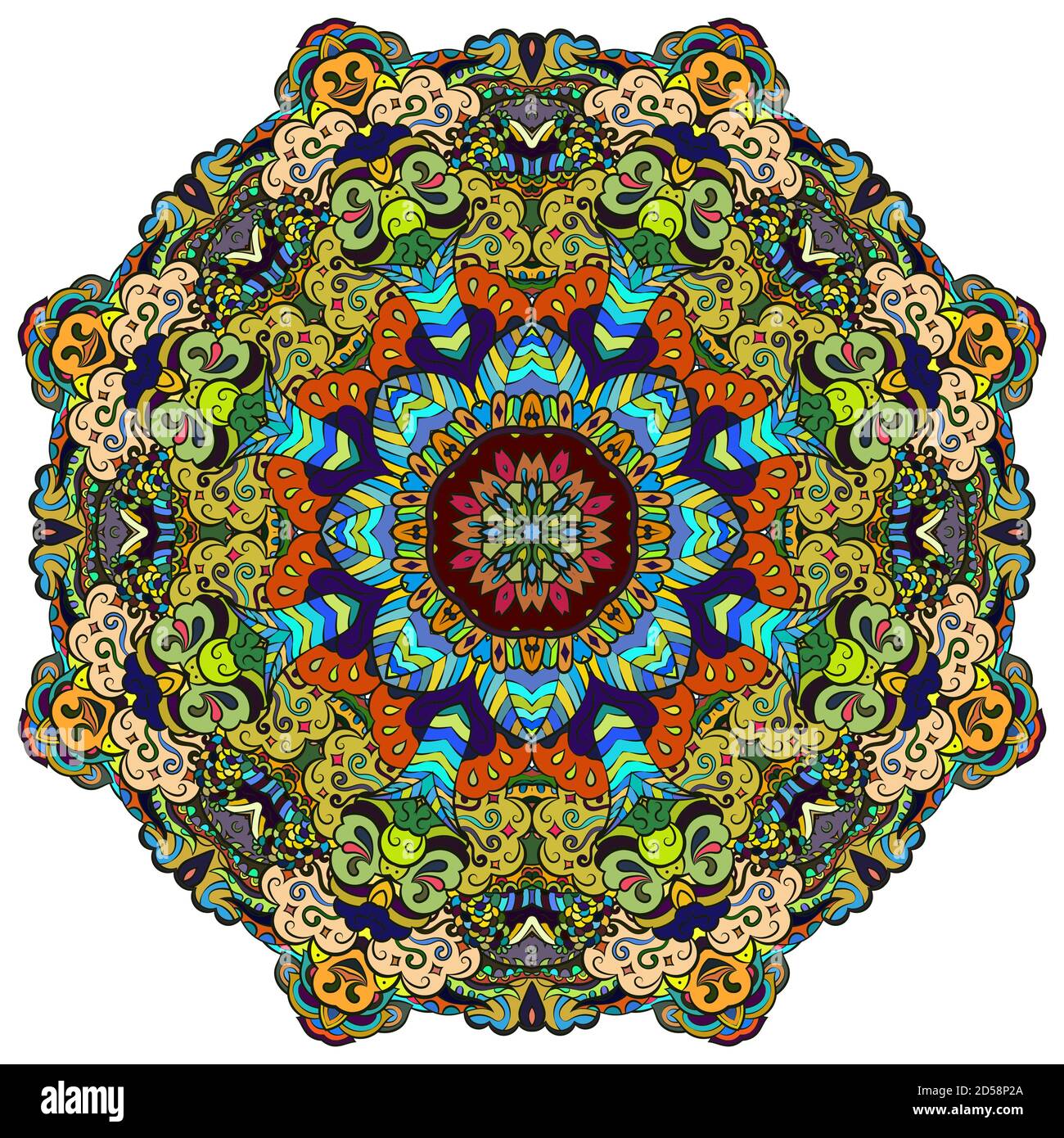 Mandala, tracery wheel mehndi design Stock Vector Image & Art - Alamy