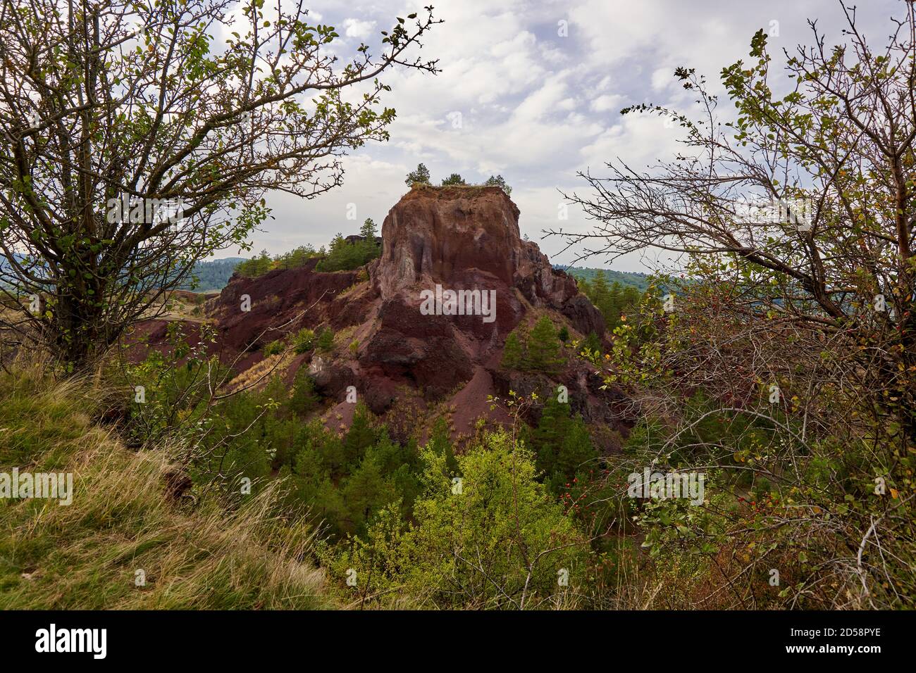 Volcanic formations from the caldera of a volcano extinct for 10 ...