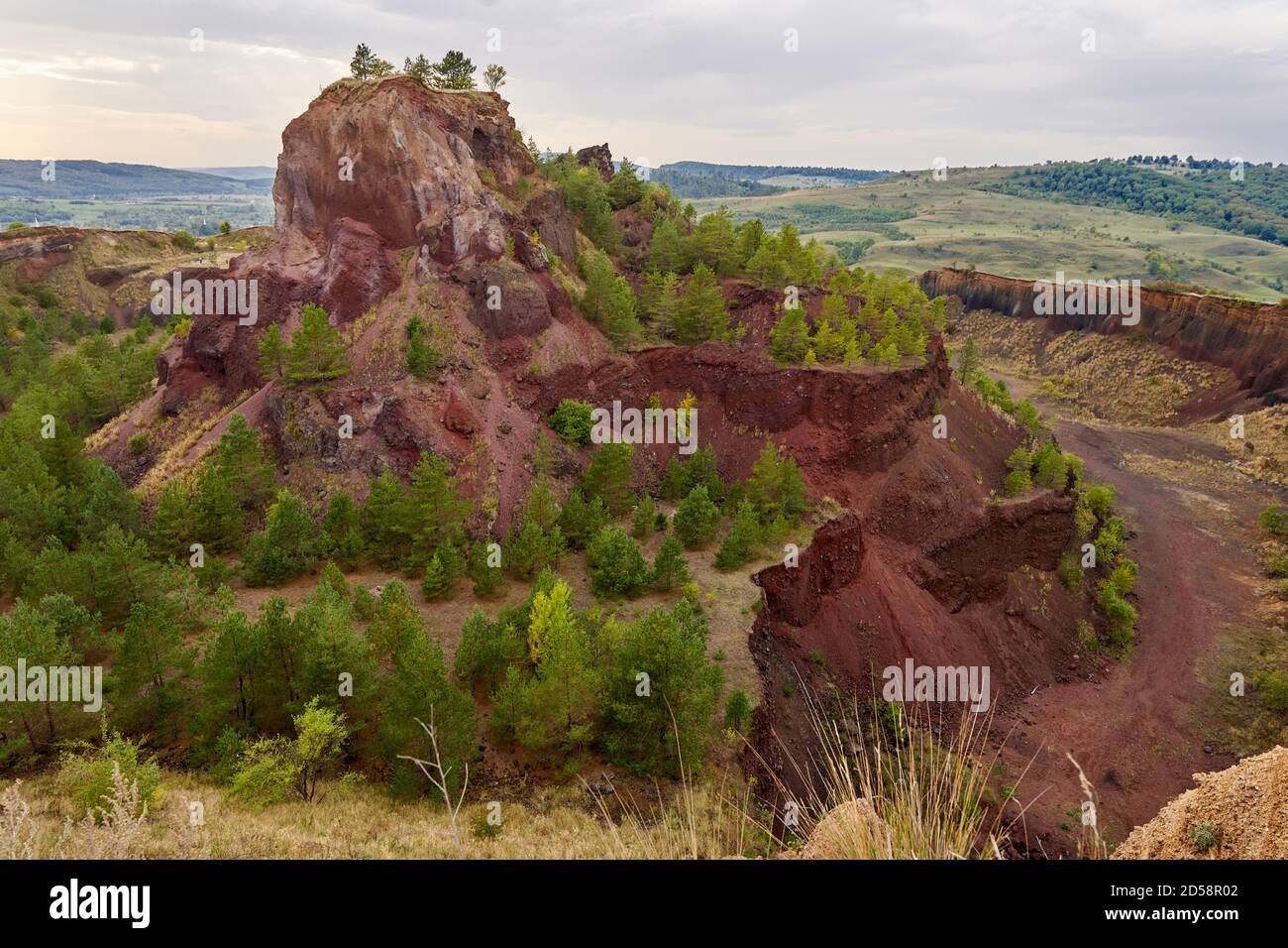 Volcanic formations from the caldera of a volcano extinct for 10 ...