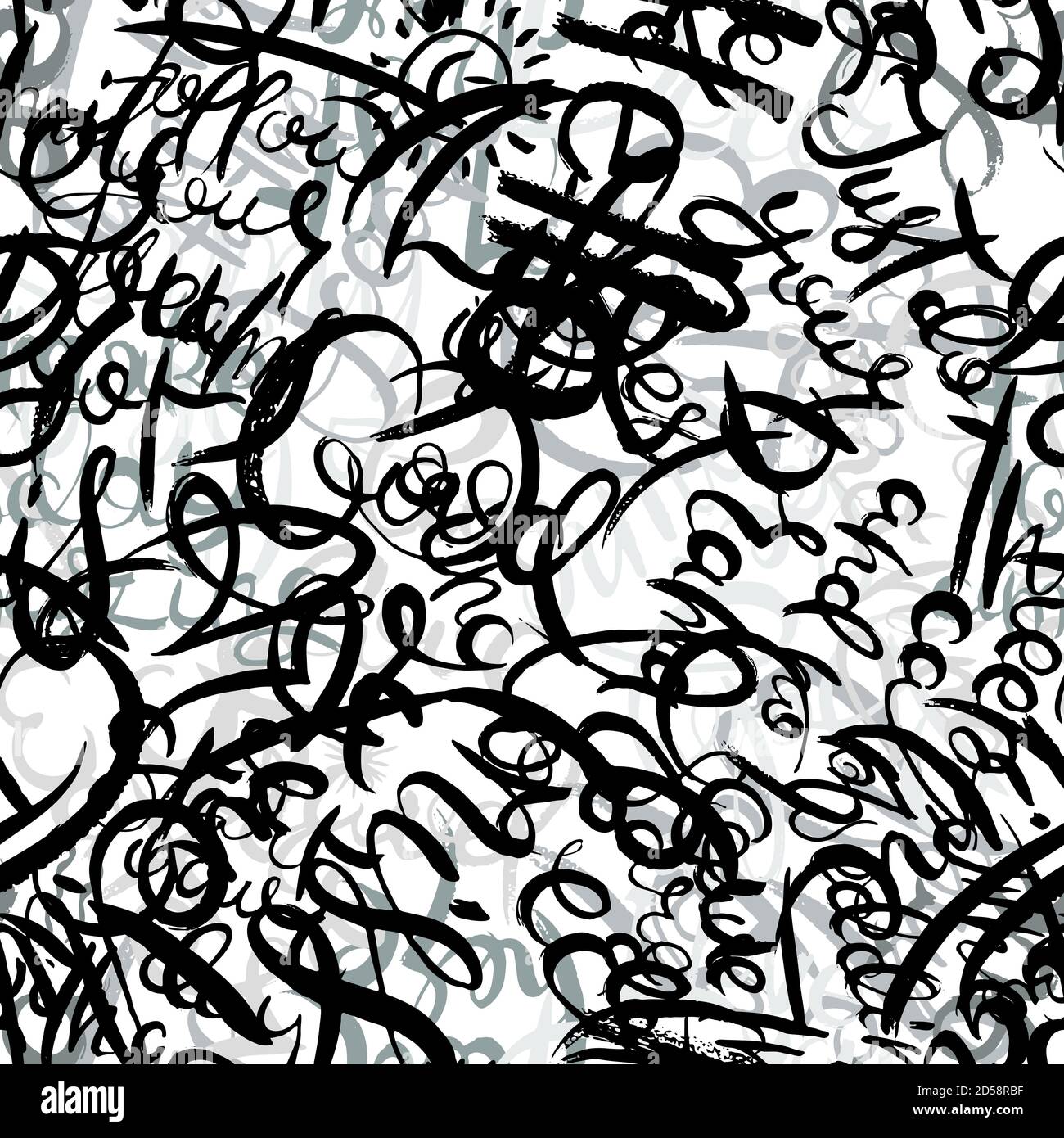 Graffiti background seamless pattern. Hand style tagging. Vandal vector ...
