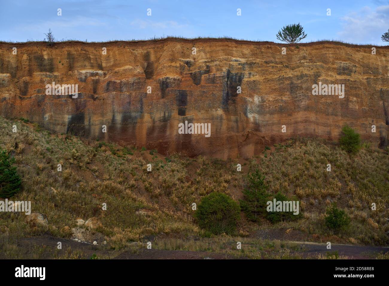 Volcanic formations from the caldera of a volcano extinct for 10 ...