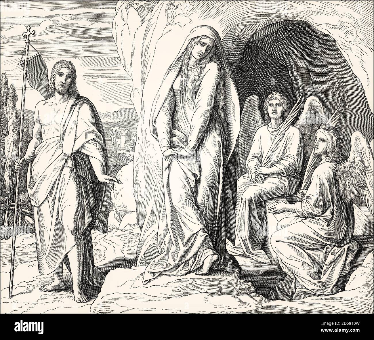 Mary Magdalene At Jesus Tomb High Resolution Stock Photography and ...