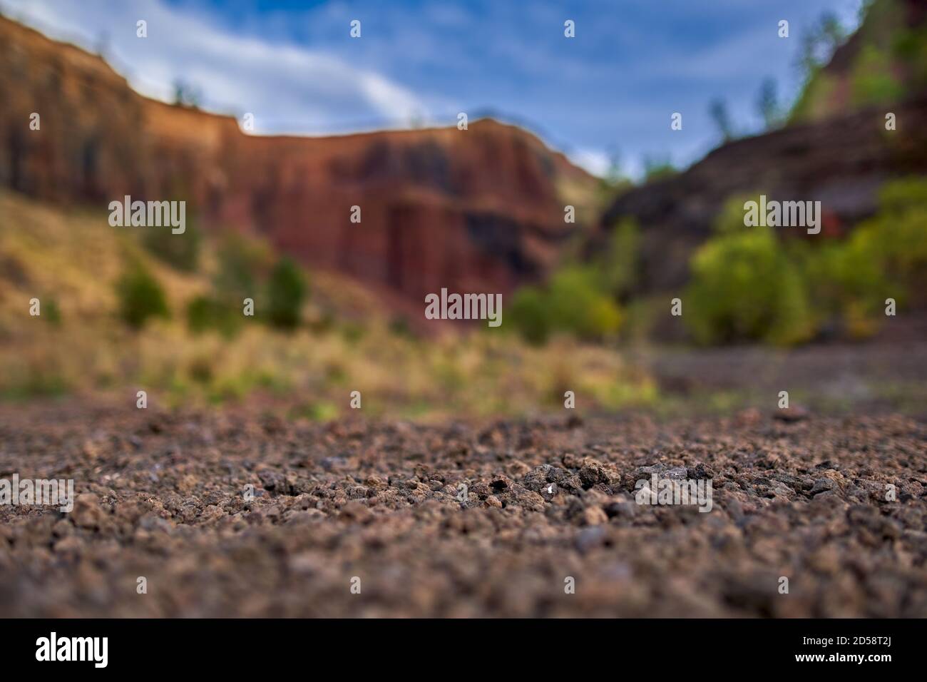 Volcanic formations from the caldera of a volcano extinct for 10 ...