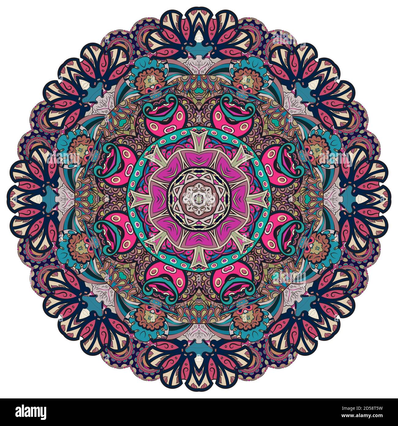 Mandala, tracery wheel mehndi design Stock Vector Image & Art - Alamy