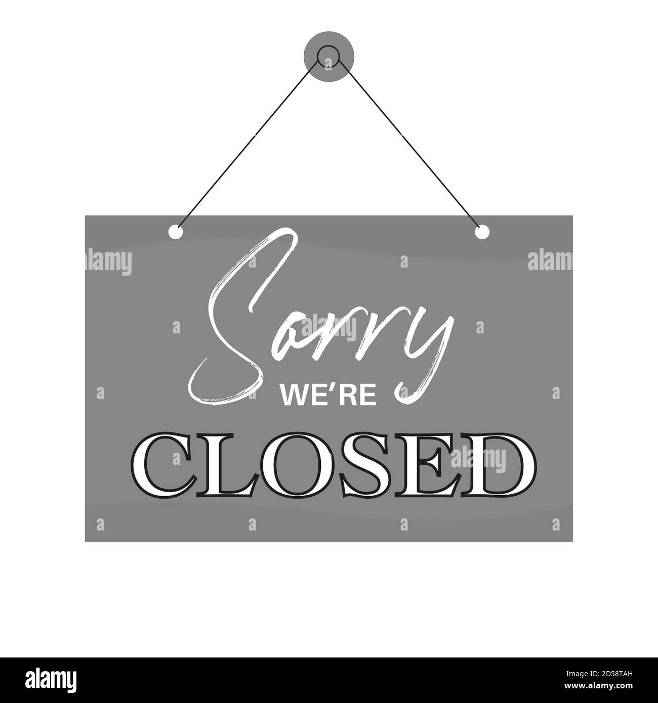 Sorry we are closed shop sign vector Stock Vector Image & Art - Alamy