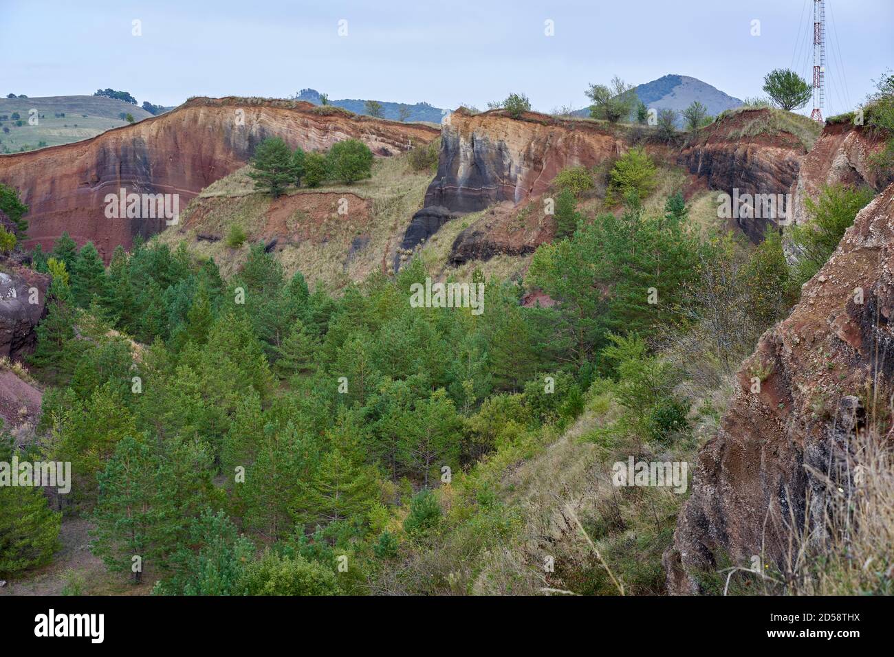 Volcanic formations from the caldera of a volcano extinct for 10 ...