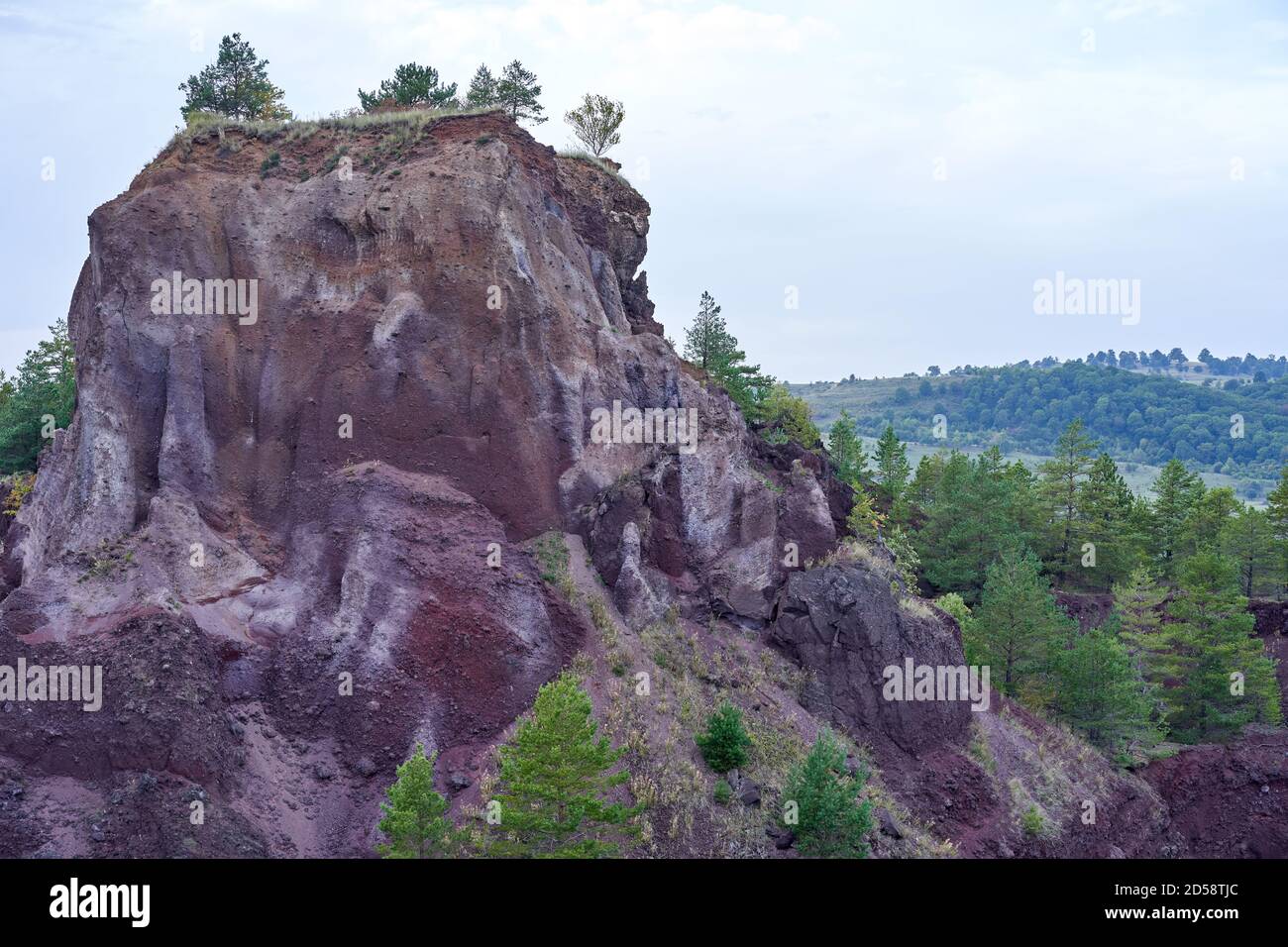Volcanic formations from the caldera of a volcano extinct for 10 ...