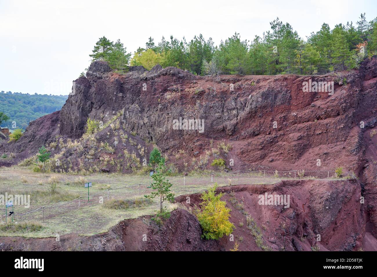 Volcanic formations from the caldera of a volcano extinct for 10 ...
