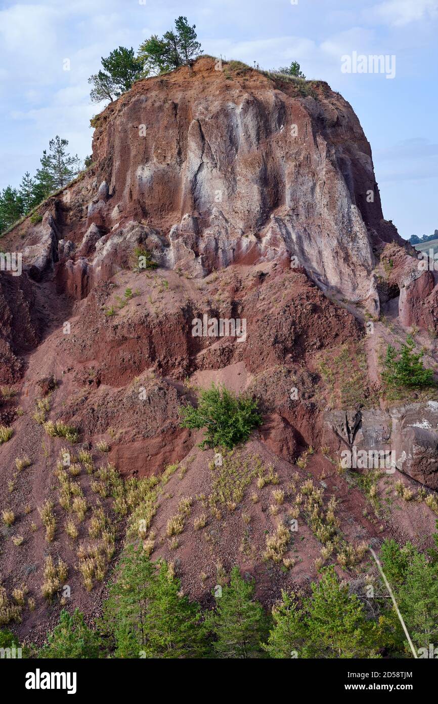 Volcanic formations from the caldera of a volcano extinct for 10 ...