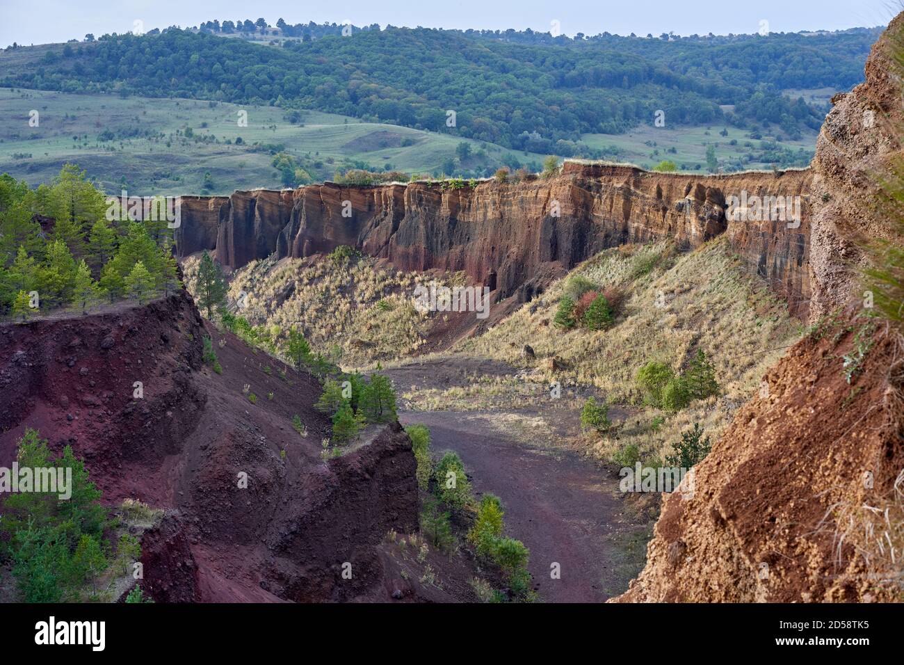 Volcanic formations from the caldera of a volcano extinct for 10 ...