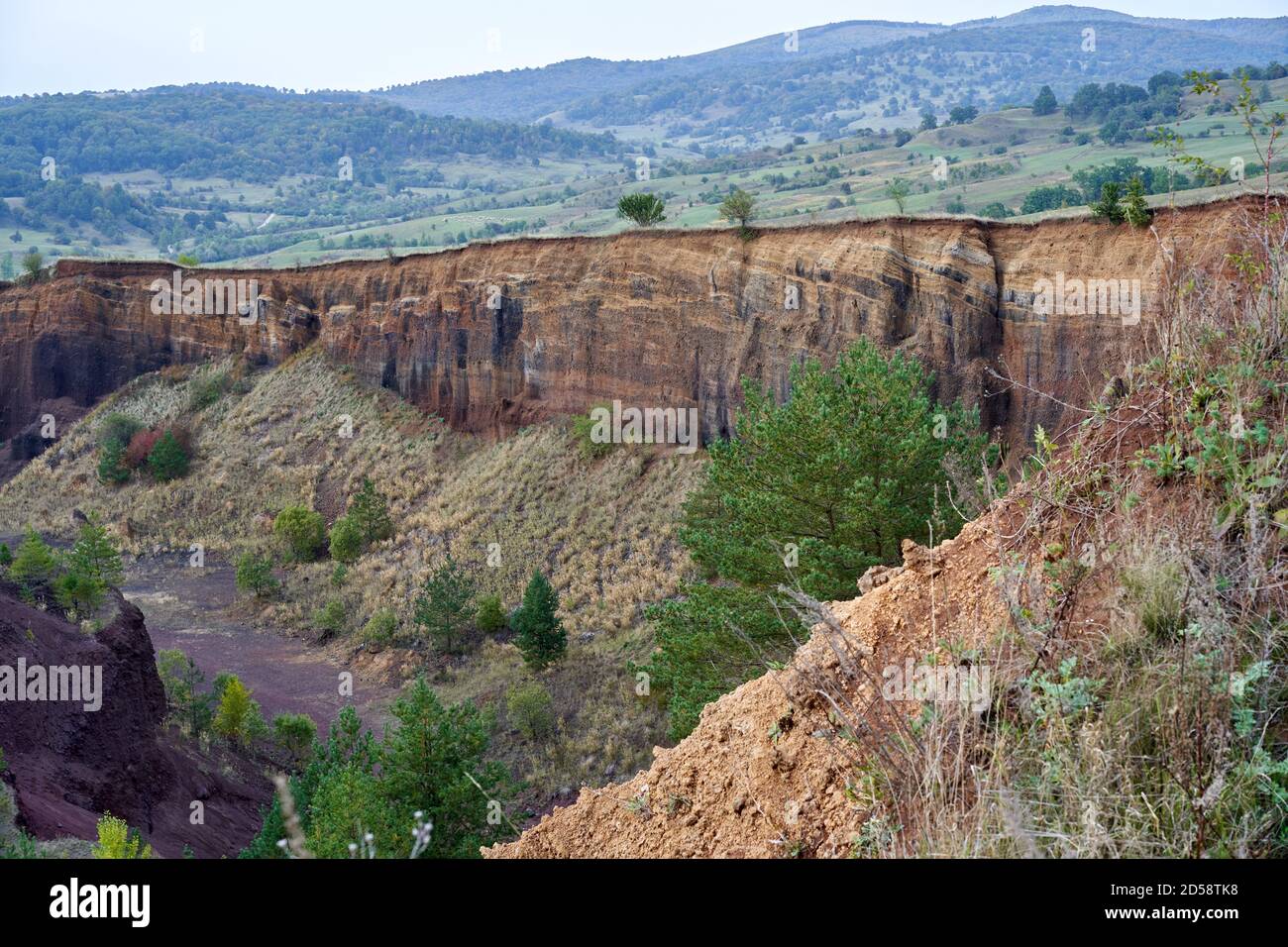 Volcanic formations from the caldera of a volcano extinct for 10 ...